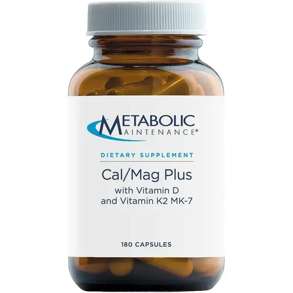 METABOLIC MAINTENANCE Cal/mag Plus W/ Vit D And K-2 180 Capsules - One-color