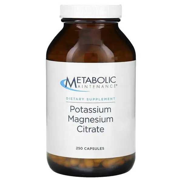 METABOLIC MAINTENANCE Potassium Magnesium Citrate 250 Capsules - One-color