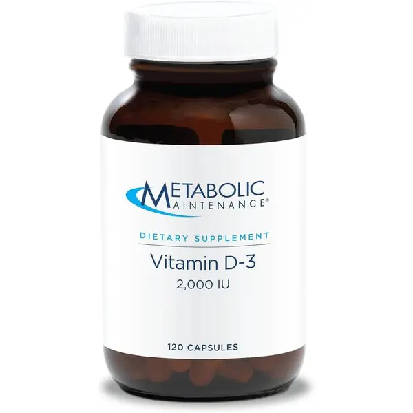 METABOLIC MAINTENANCE Vitamin D-3 2000 Iu 120 Capsules - One-color