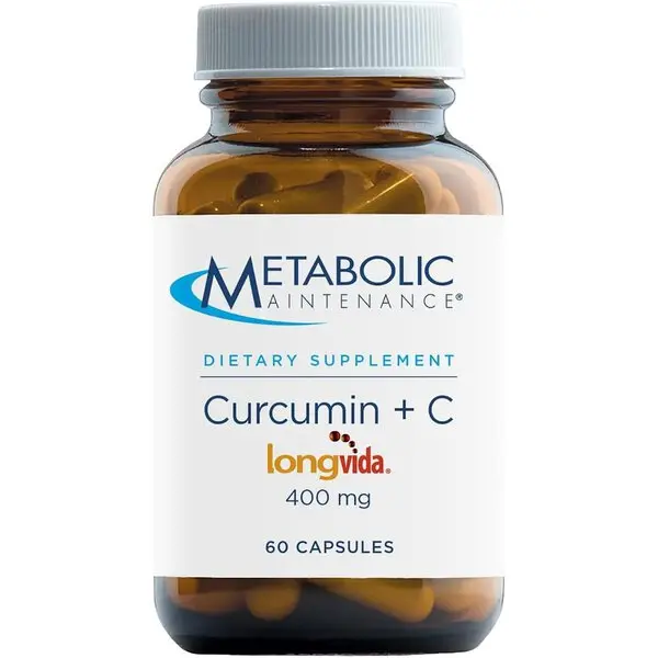 METABOLIC MAINTENANCE Curcumin + C 400mg 60 Capsules - One-color