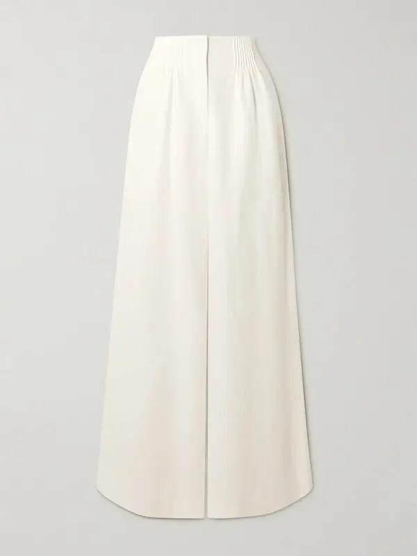 TWP Pintucked Linen Wide-leg Pants