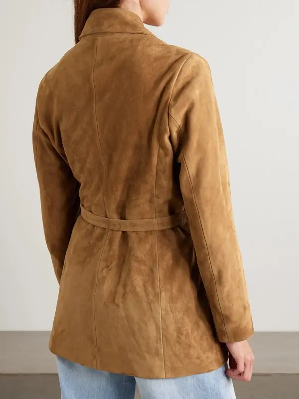 Nour Hammour - Romana Belted Suede Jacket