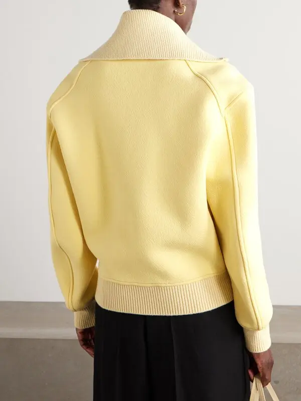 JIL SANDER Oversized Wool-blend Sweatshirt - Yellow