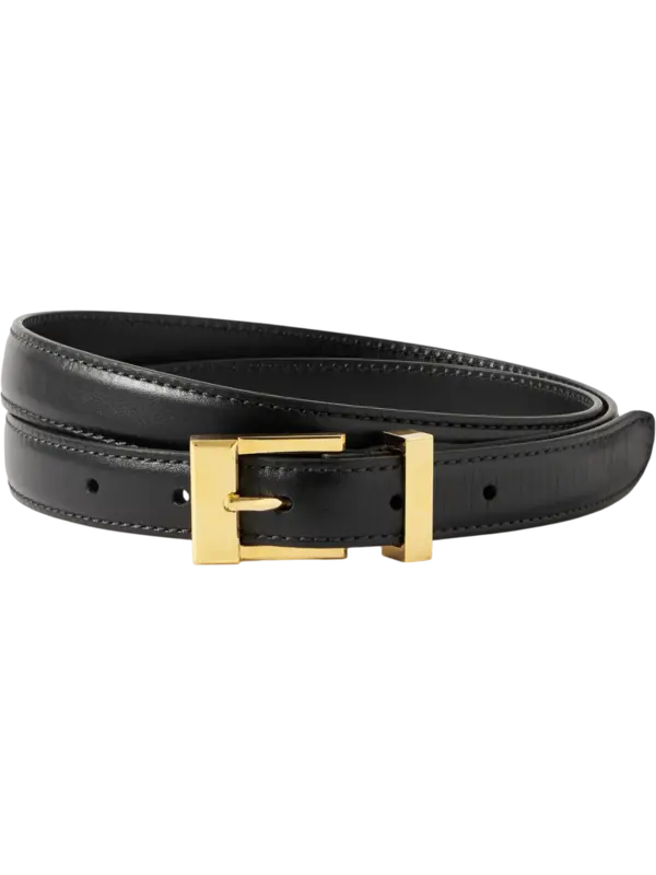Khaite Manhattan Leather Belt - Black