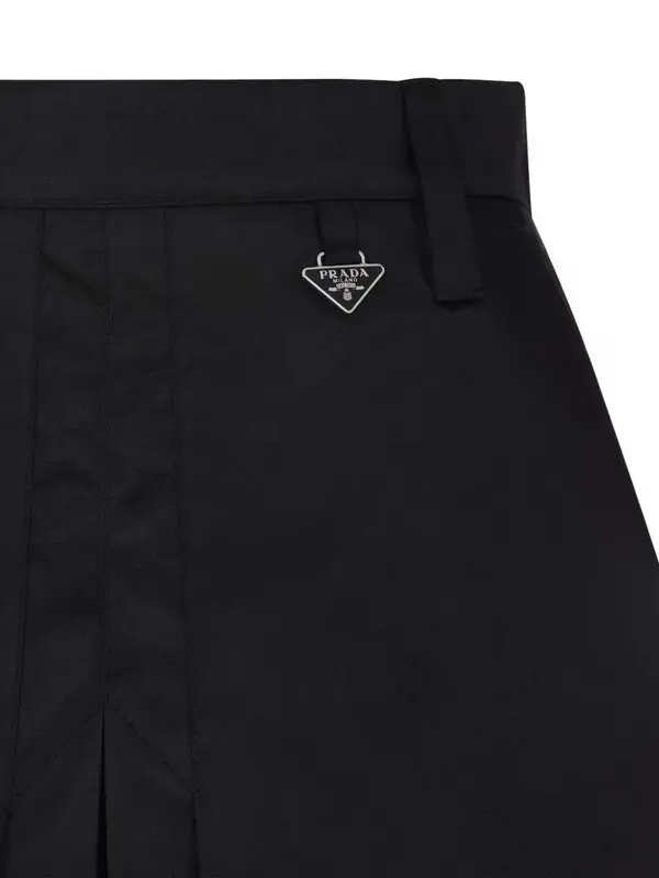 Prada Re-nylon Miniskirt With Enameled Triangle Logo