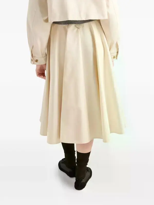 Prada Triangle-logo Flared Midi Skirt