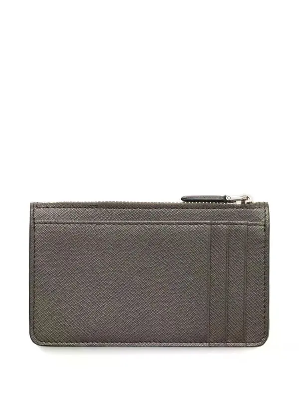 Prada Saffiano Leather Card Holder - Grey