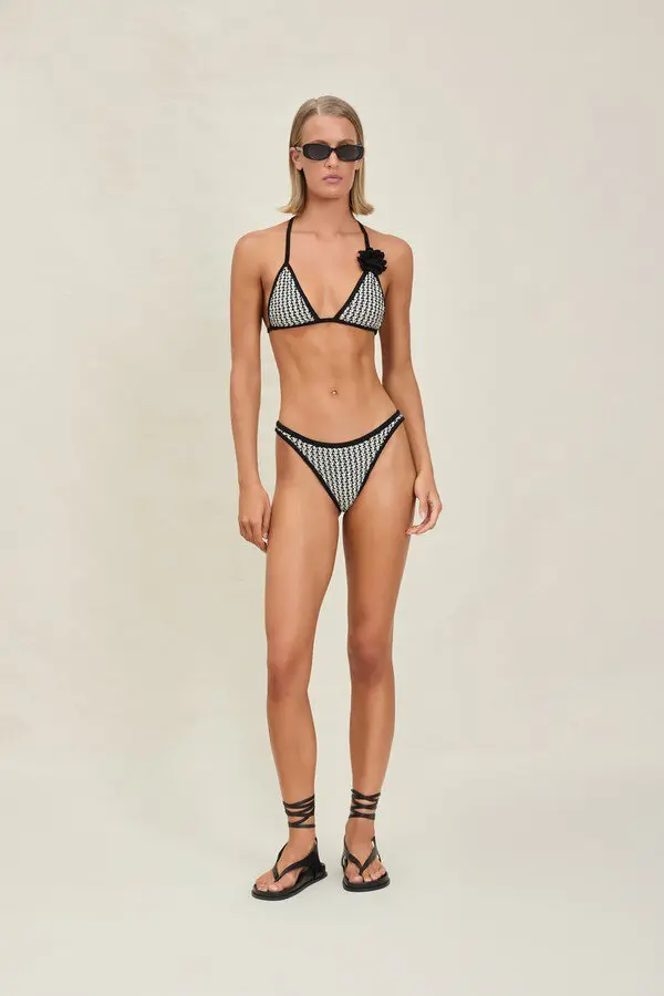 Devon Windsor Nash Crochet Bikini Top - Natural