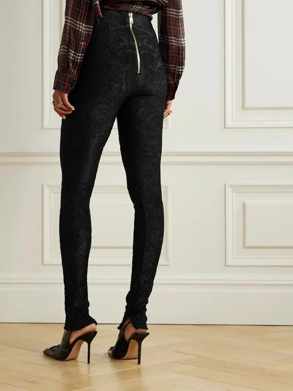Balmain Bouclé Jacquard-knit Leggings