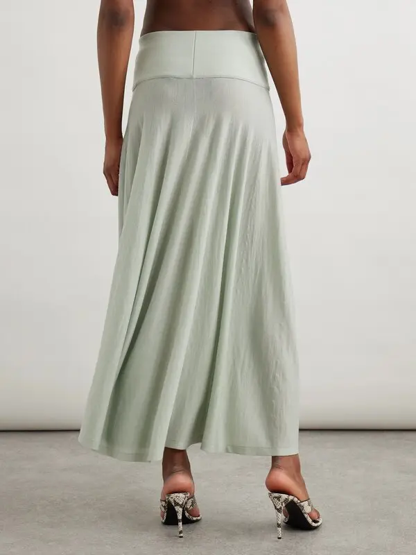 Alaïa Wool-blend Maxi Skirt - Green