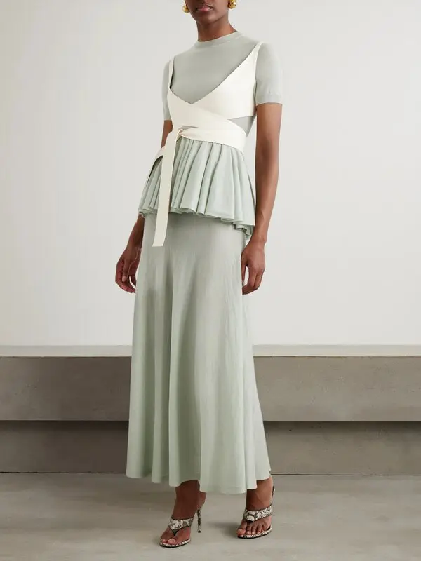 Alaïa Wool-blend Maxi Skirt - Green