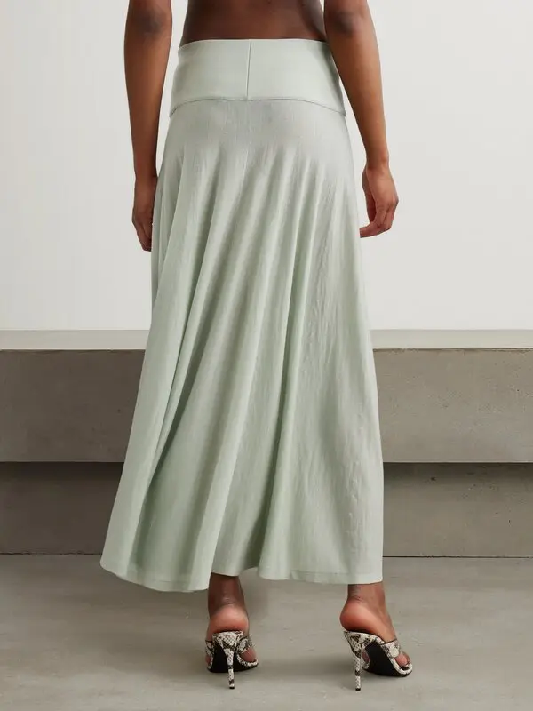 Alaïa Wool-blend Maxi Skirt - Green