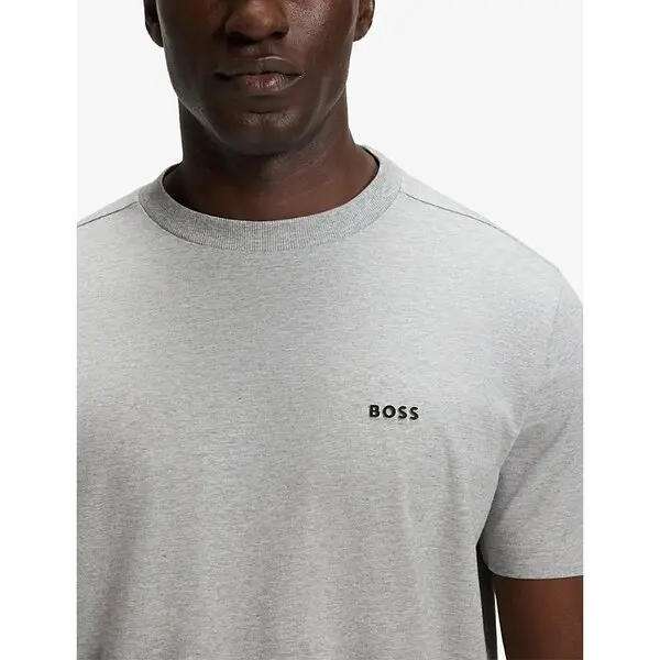 BOSS Logo-embroidered Regular-fit Stretch-cotton T-shirt Xxl