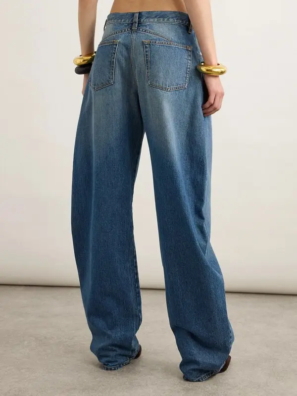 Alaïa Low-rise Barrel-leg Jeans - Blue
