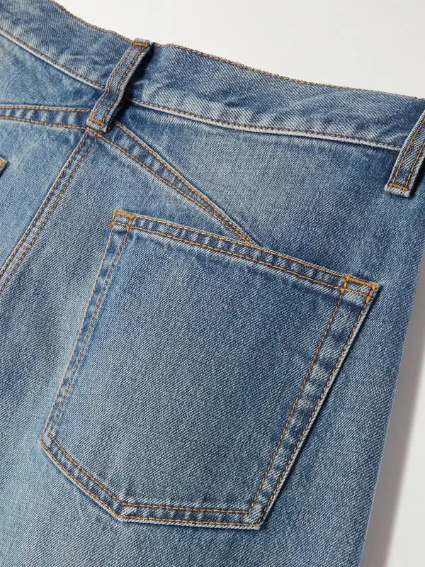Alaïa Low-rise Barrel-leg Jeans - Blue