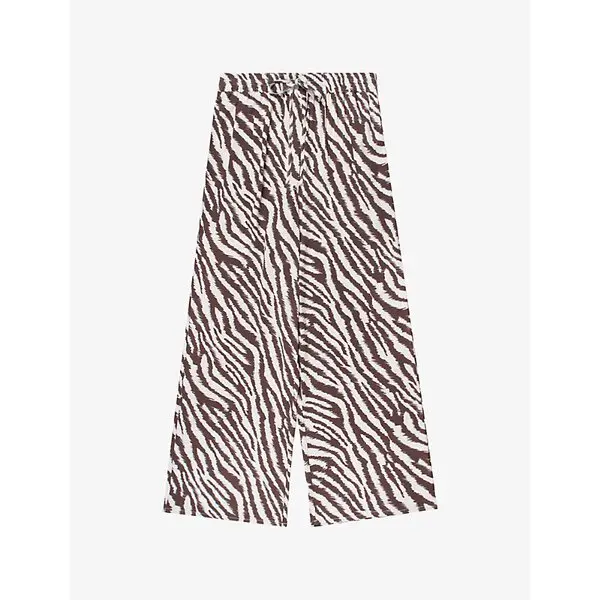 RO&ZO Zebra-print Woven Trousers