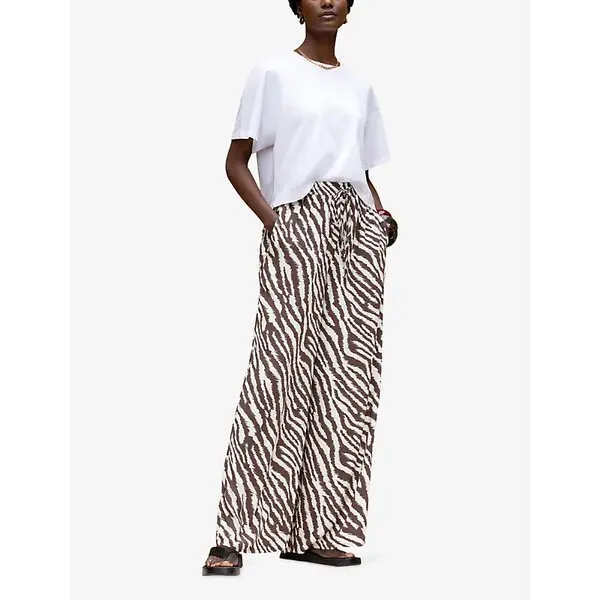 RO&ZO Zebra-print Woven Trousers