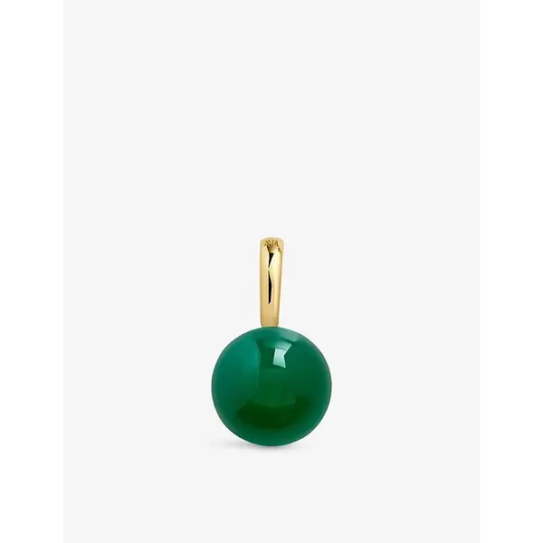 Monica Vinader Round Onyx Pendant - Green