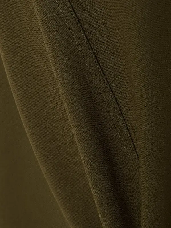 Alaïa Cotton-poplin Barrel-leg Pants - Green