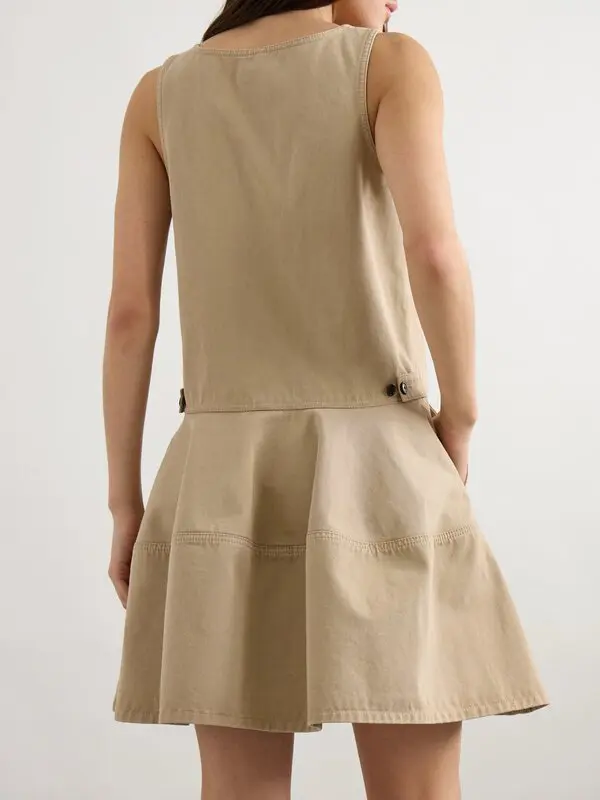Alaïa Tiered Denim Mini Dress