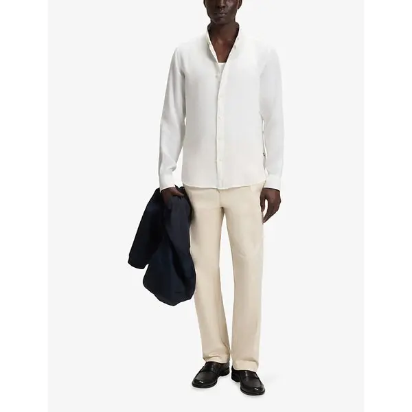 BOSS Regular-fit Long-sleeve Stretch-linen Shirt