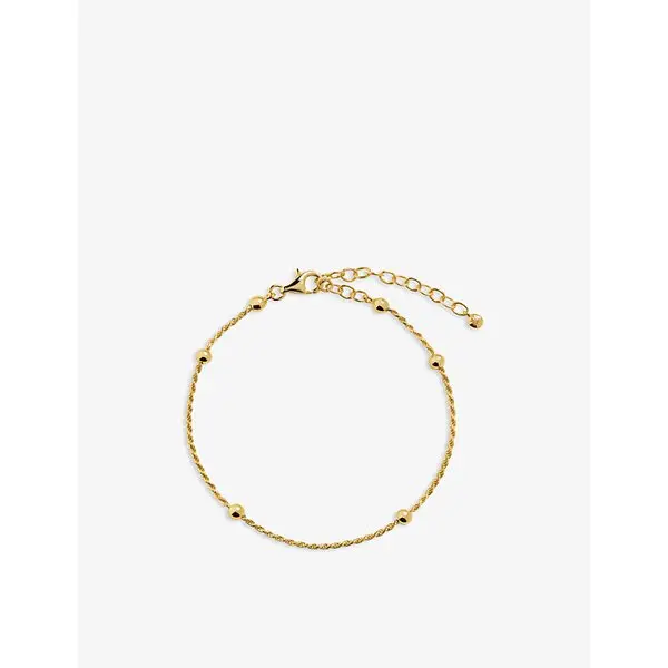 Monica Vinader Beaded Rope Chain Bracelet - Gold