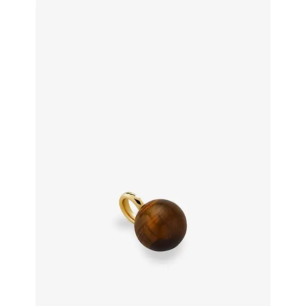 Monica Vinader Round Tiger's Eye Pendant - Brown