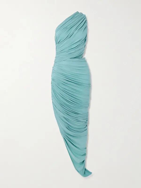 open lace back dress Alaa // Pleated One Shoulder Dress  VSP Consignment