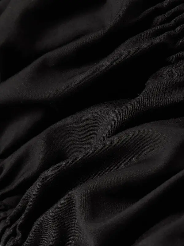Alaïa Gathered Cotton-poplin Bralette