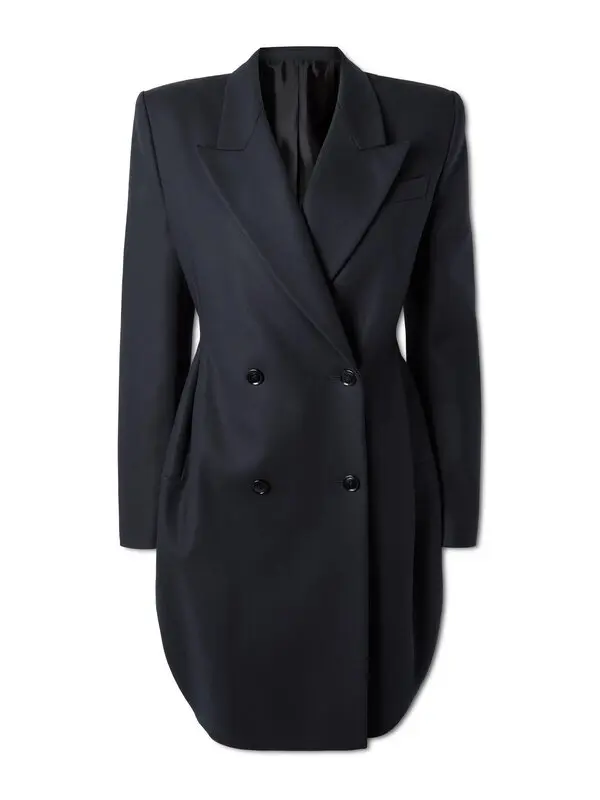 Alaïa Double-breasted Cotton Blazer - Blue