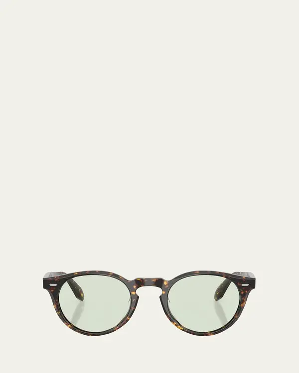 Oliver Spencer Acetate Polarized Round Sunglasses - Tortoise