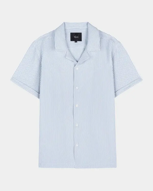 Rails Amalfi Seersucker Short-sleeve Shirt - Blue Wh Seersucker