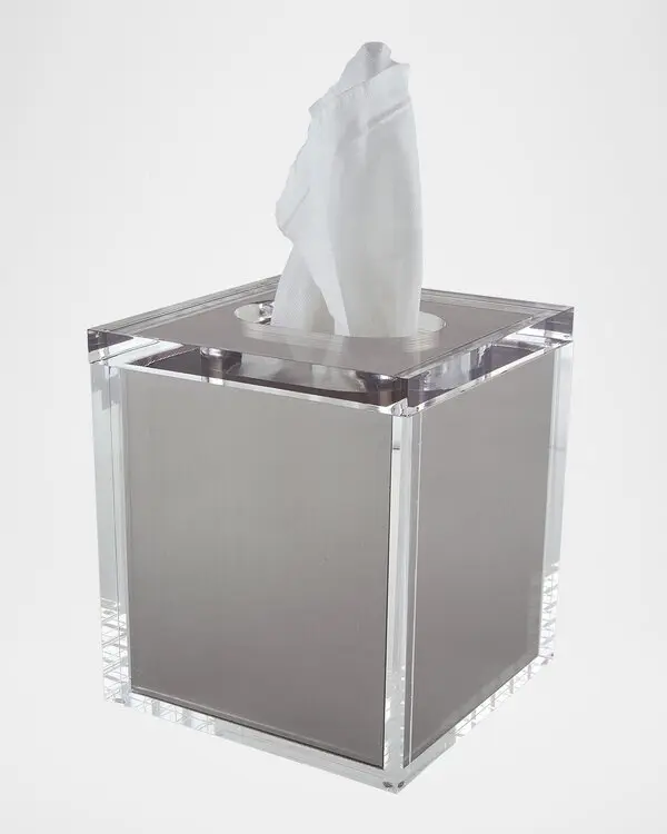 TIZO Lucite Tissue Box - Silver