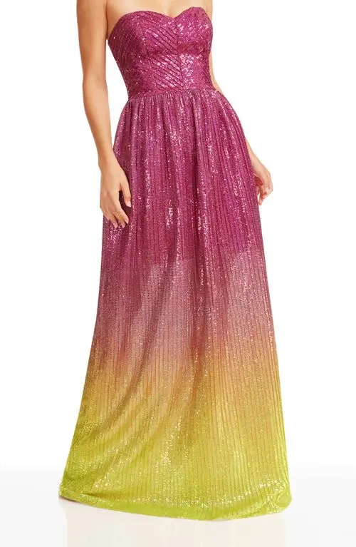 Dress The Population Audrina Sequin Strapless Gown