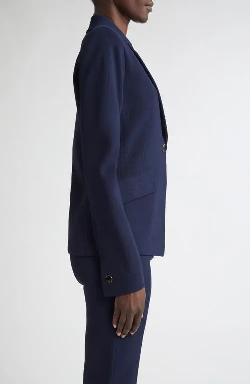 St. John Harper One-button Knit Jacket - Navy