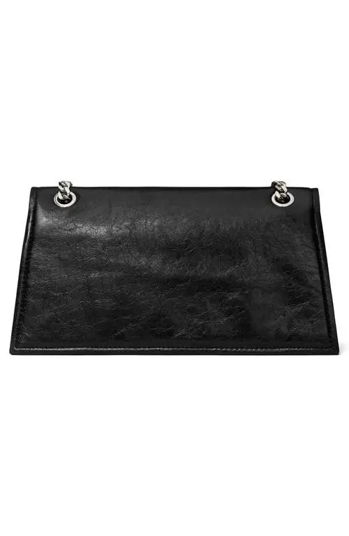 Tory Burch Kira Turnlock Leather Convertible Shoulder Bag - Black
