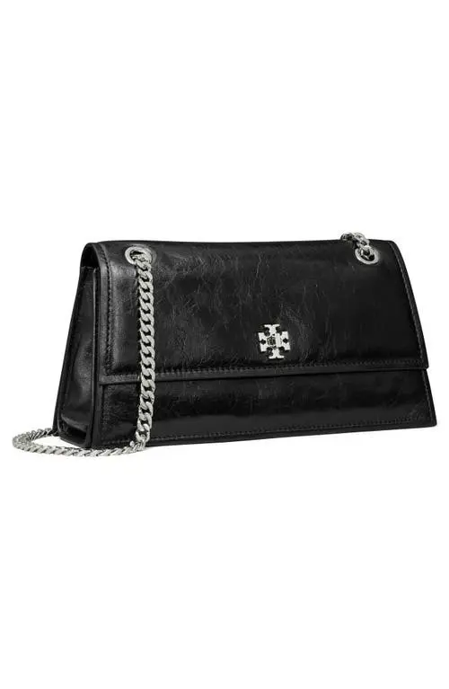Tory Burch Kira Turnlock Leather Convertible Shoulder Bag - Black