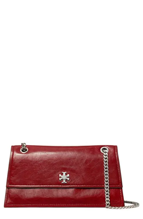 Tory Burch Kira Turnlock Leather Convertible Shoulder Bag - Red