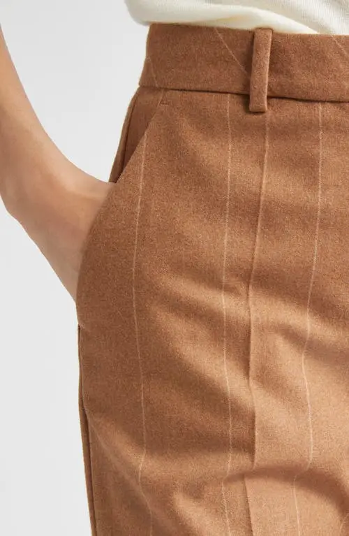 Eleventy Pinstripe Wool Straight Leg Trousers