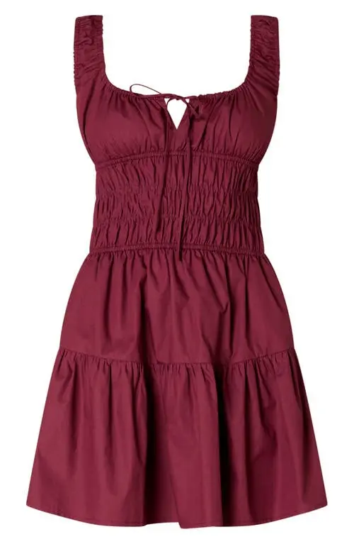 NIA Cotton Mini Sundress - Plum