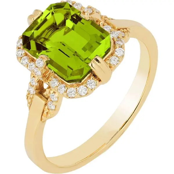 Goshwara Gossip Emerald-cut Ring - Bright Green
