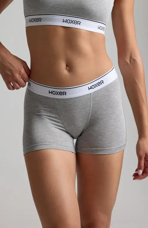 WOXER Star Ultra-soft 3-inch Boxer Briefs - Heather Grey
