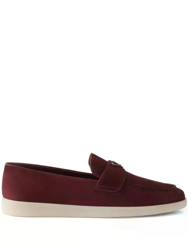 Prada Suede Loafers - Red