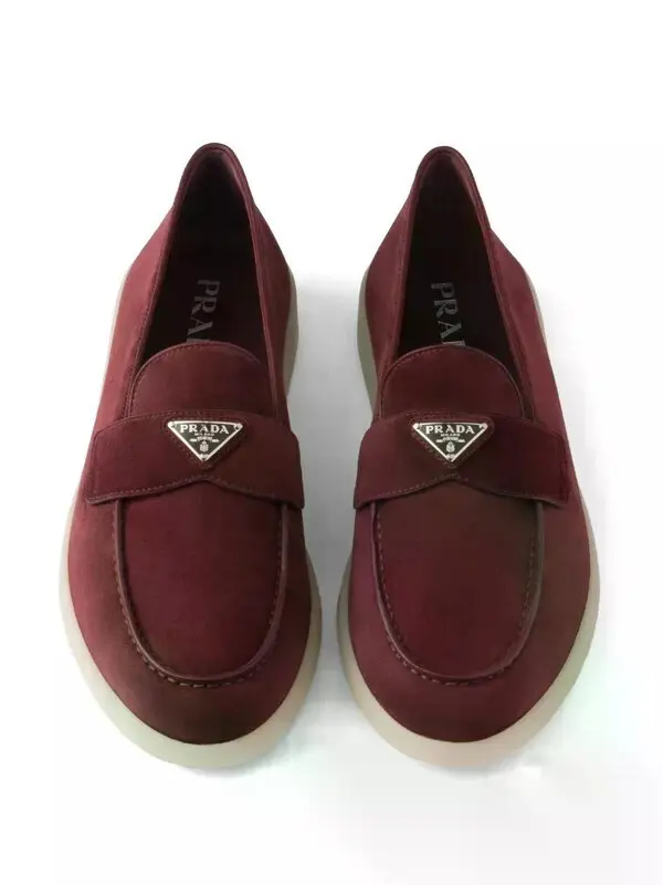Prada Suede Loafers - Red