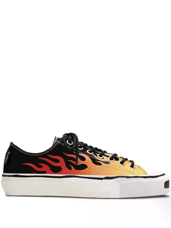 KAMIYA Flame-print Sneakers - Black