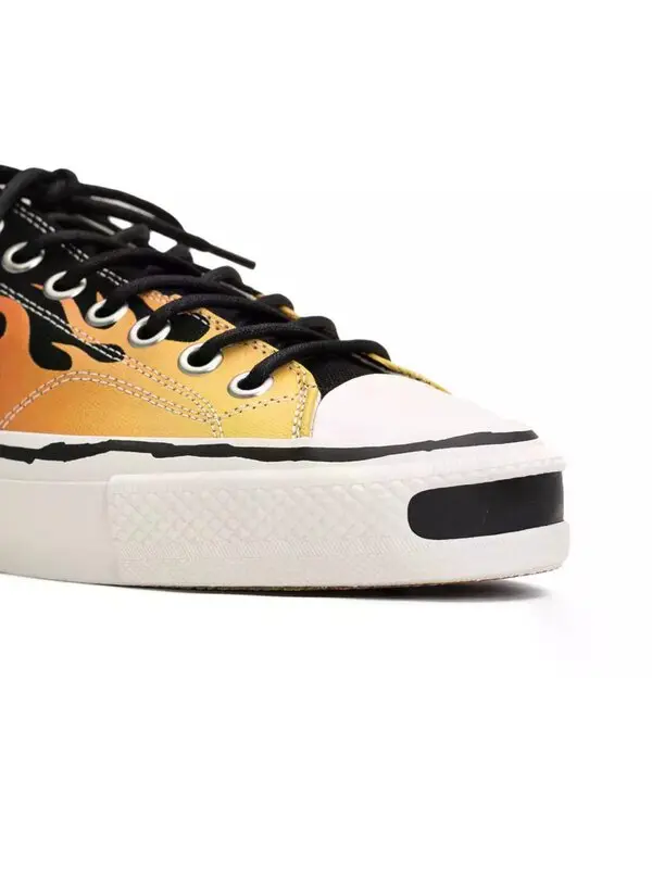 KAMIYA Flame-print Sneakers - Black