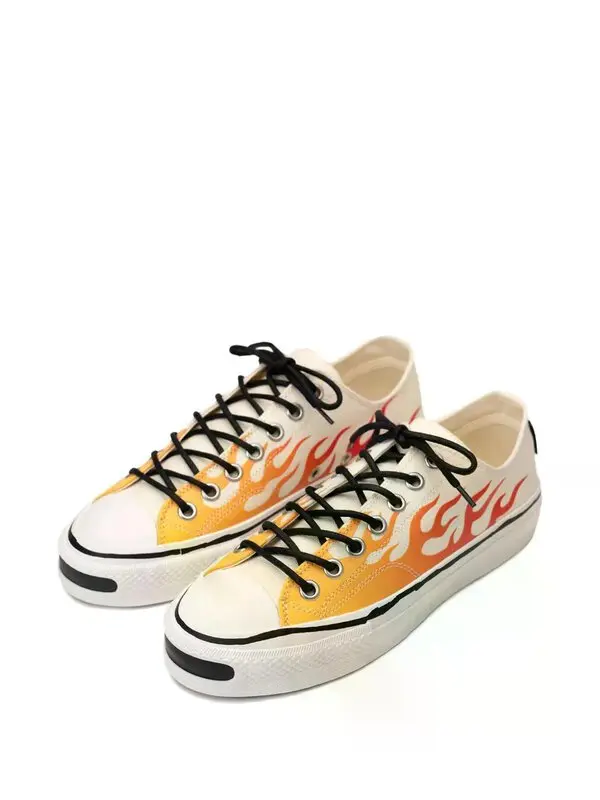 KAMIYA Joey Flame-print Sneakers - White