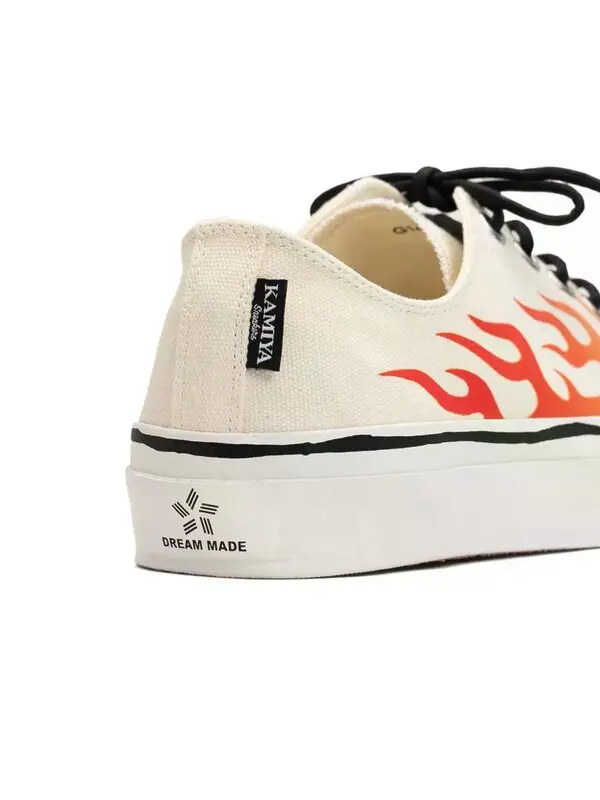 KAMIYA Joey Flame-print Sneakers - White