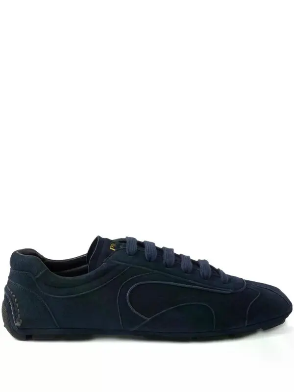 Prada Montecarlo Re-edition 2005 Suede Lace-up Sneakers - Black