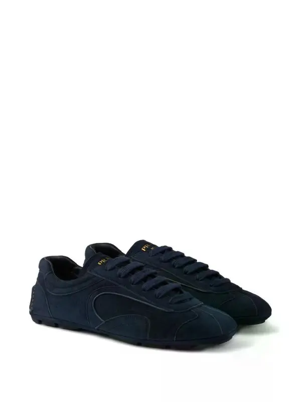 Prada Montecarlo Re-edition 2005 Suede Lace-up Sneakers - Black